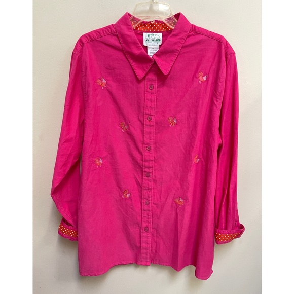 Quacker Factory | Tops | Quacker Factory Corduroy Embroidery Chicken ...